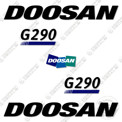 Fits Doosan G290 Decal Kit Generator – Equipment Decals
