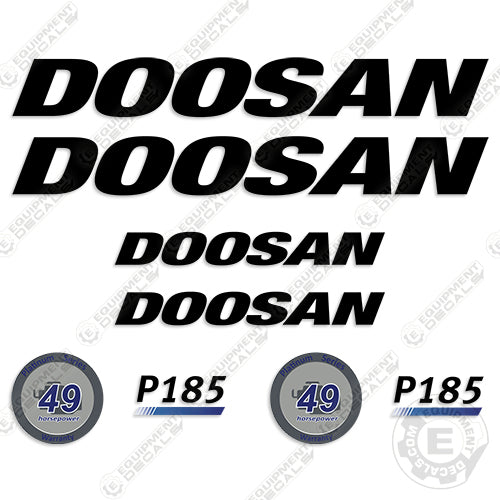 Fits Doosan P185 Platinum Decal Kit Compressor – Equipment Decals