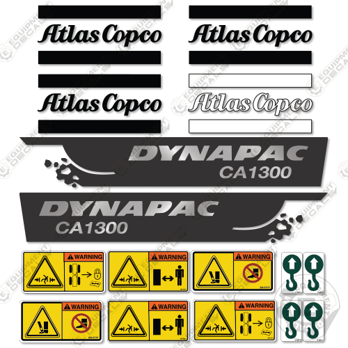 Fits Dynapac CA1300D Decal Kit Roller – Equipment Decals