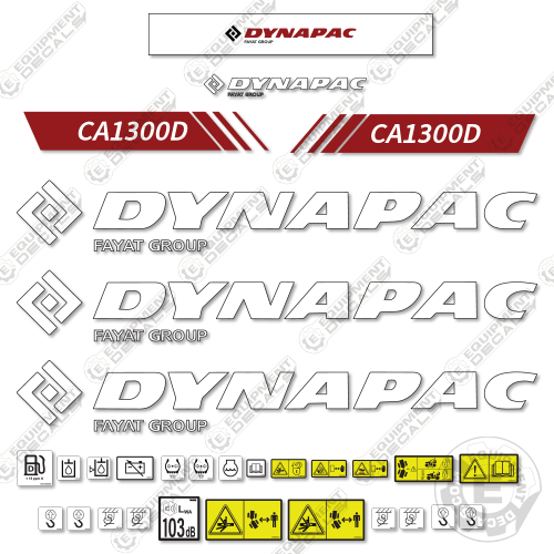 Dynapac CA1300D Decal Kit Roller – Equipment Decals