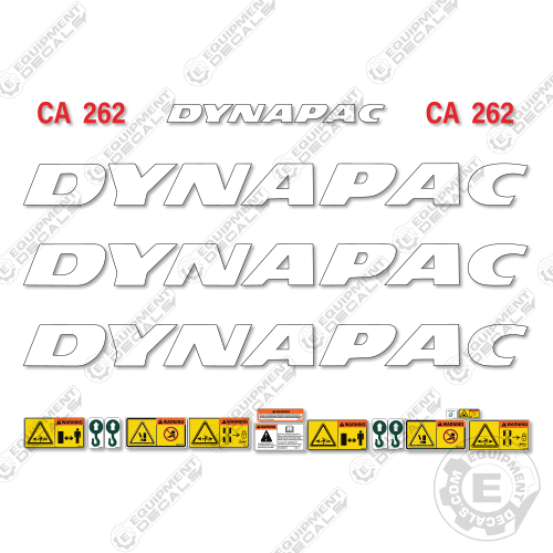 Fits Dynapac CA262 Decal Kit Roller – Equipment Decals