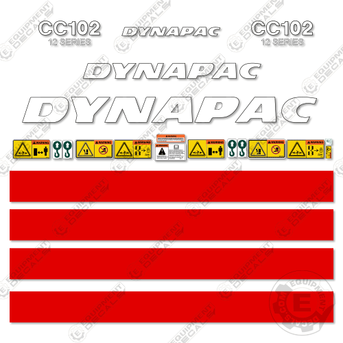 Fits Dynapac CC102 Decal Kit Roller – Equipment Decals