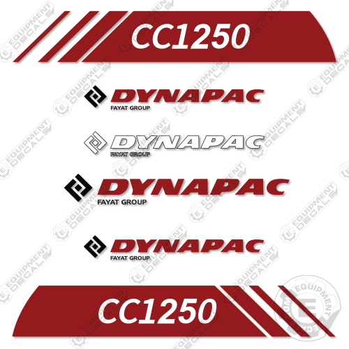Fits Dynapac CC1250 Decal Kit Roller – Equipment Decals