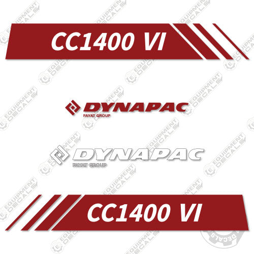 Fits Dynapac CC1400 VI Decal Kit Roller – Equipment Decals