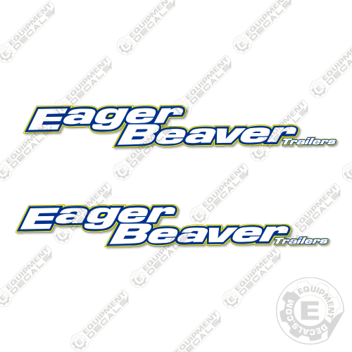 Fits Eager Beaver Decal Kit Trailer 57" Logos – Equipment Decals