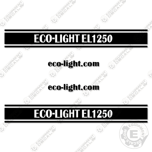 Fits Eco-Light EL1250 Decal Kit Light Tower – Equipment Decals