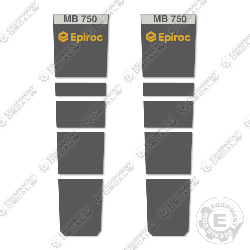 Fits Epiroc MB750 Decal Kit Hammer – Equipment Decals