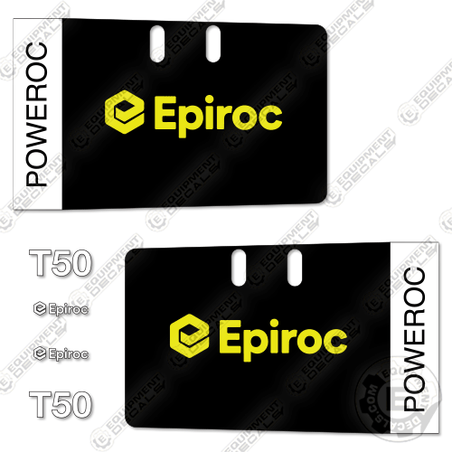 Fits Epiroc T50 Poweroc Decal Kit Mining Drill Rig – Equipment Decals