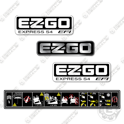 Fits EZGO Express S4 EFI Decal Kit Golfcart – Equipment Decals