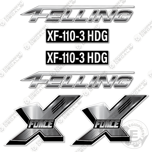Fits Felling XF-110-3 Decal Kit Trailer – Equipment Decals