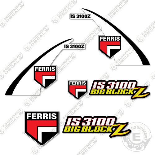 Fits Ferris IS3100Z Decal Kit Mower – Equipment Decals