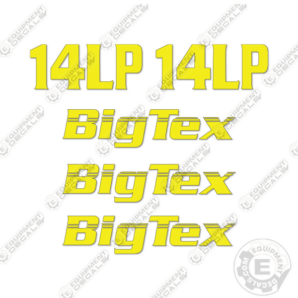Fits BigTex 14LP Trailer Decal Kit – Equipment Decals