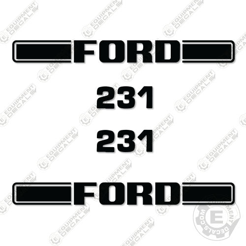 Fits Ford 231 Decal Kit Tractor – Equipment Decals