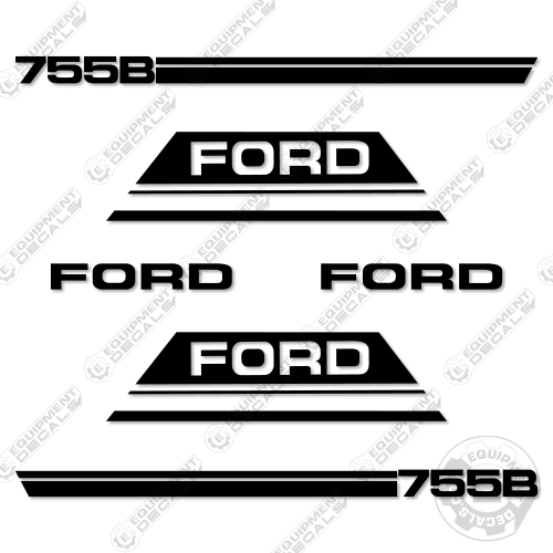 Fits Ford 755B Decal Kit Backhoe – Equipment Decals