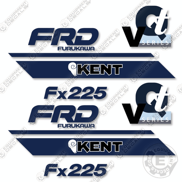 Fits FRD Kent FX225 Decal Kit Hydraulic Hammer – Equipment Decals