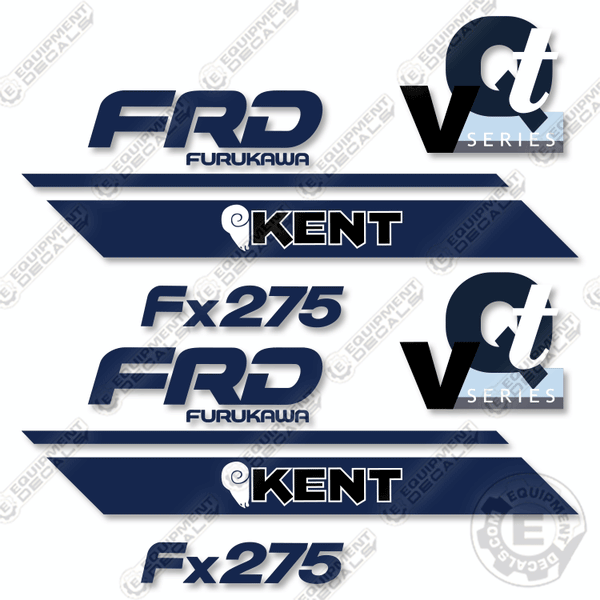 Fits FRD Kent FX275 Decal Kit Hydraulic Hammer – Equipment Decals