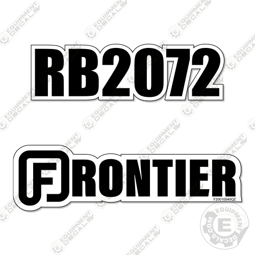 Fits Frontier RB2072 Decal Kit Blade – Equipment Decals