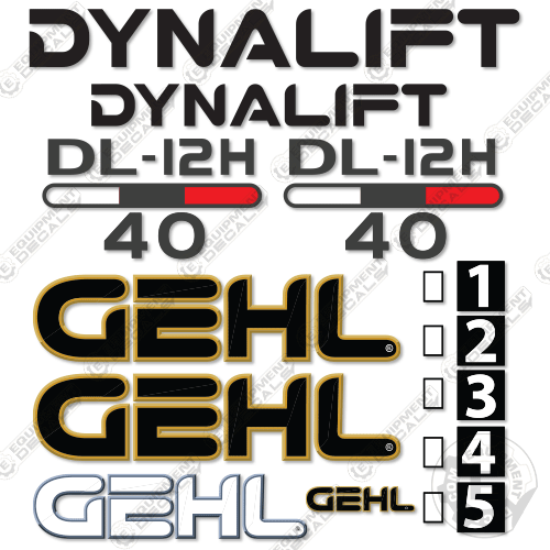 Fits GEHL DL-12H 40 Decal Kit Telescopic Forklift Telehandler ...