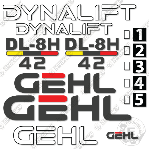 Fits GEHL DL-8H 42 Decal Kit Telescopic Forklift Telehandler ...