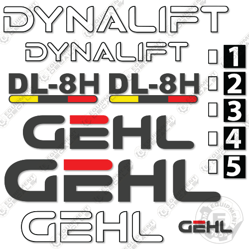Fits GEHL DL-8H Decal Kit Telescopic Forklift Telehandler – Equipment ...