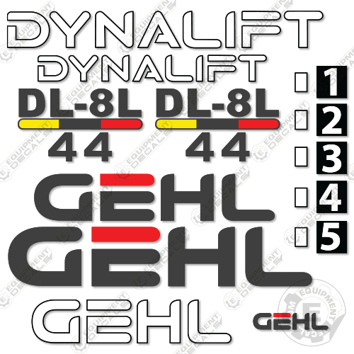 Fits GEHL DL-8L 44 Decal Kit Telescopic Forklift Telehandler ...
