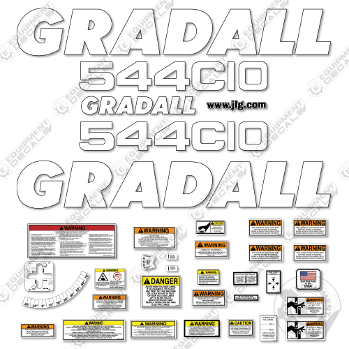 Fits Gradall 544C-10 Decal Kit Telehandler – Equipment Decals