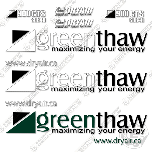 Fits Greenthaw 900GTS Sub40 Decal Kit Heater – Equipment Decals