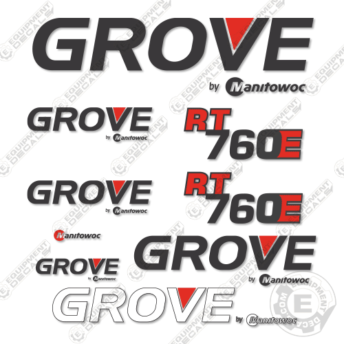 Fits GROVE RT760E CRANE DECAL KIT – Equipment Decals