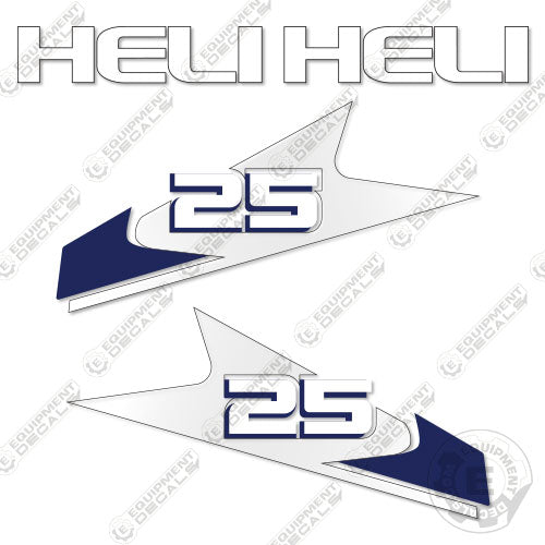 Fits Heli 25 Decal Kit Forklift – Equipment Decals