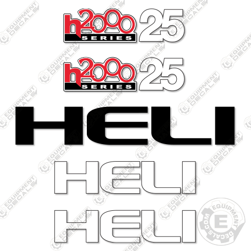 Fits Heli H2000 Series 25 Decal Kit Forklift – Equipment Decals
