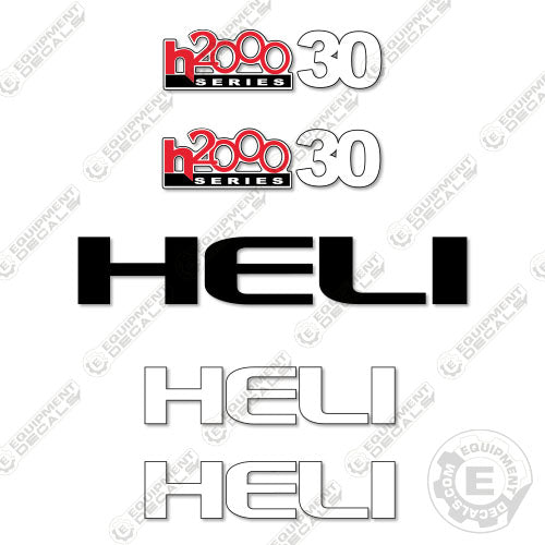 Fits Heli H2000 Series 30 Decal Kit Forklift – Equipment Decals