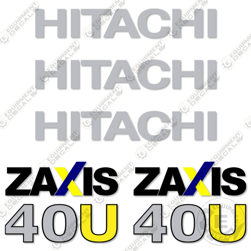 Fits Hitachi 40U Decal Kit ZAxis Excavator – Equipment Decals