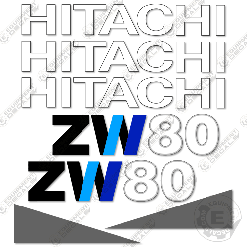 Fits Hitachi ZW80-5B Decal Kit Wheel Loader – Equipment Decals