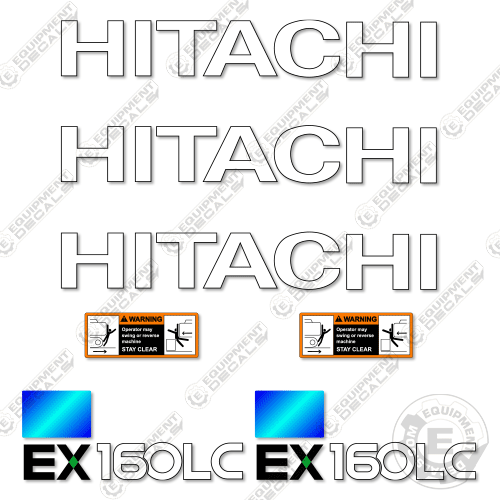 Fits Hitachi EX160LC-5 Decal Kit Excavator – Equipment Decals