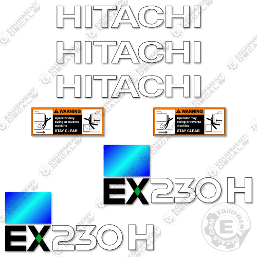 Fits Hitachi EX230H-5 Decal Kit Excavator – Equipment Decals
