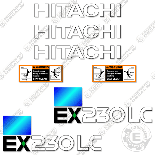 Fits Hitachi EX230-5 Decal Kit Excavator – Equipment Decals