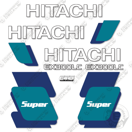 Fits Hitachi EX300LC Decal Kit Excavator – Equipment Decals