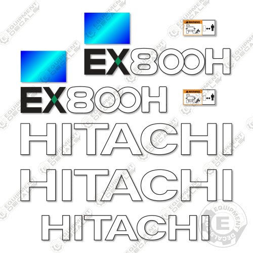 Fits Hitachi EX800H Decal Kit Excavator – Equipment Decals