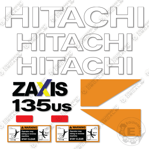 Fits Hitachi ZX135US-5 Decal Kit Excavator – Equipment Decals