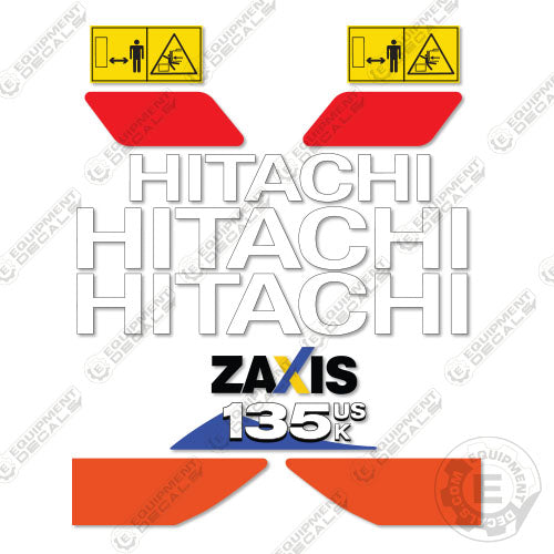 Fits Hitachi ZX135USK-6 Decal Kit Excavator – Equipment Decals