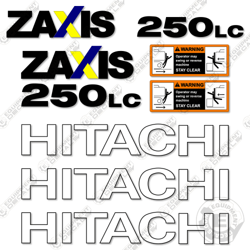 Fits Hitachi ZX250LC-5 Decal Kit ZAxis Excavator – Equipment Decals