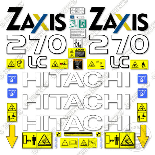 Fits Hitachi 270LC Decal Kit Z-Axis Excavator – Equipment Decals