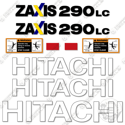 Fits Hitachi ZX290LC-5N Decal Kit Excavator – Equipment Decals