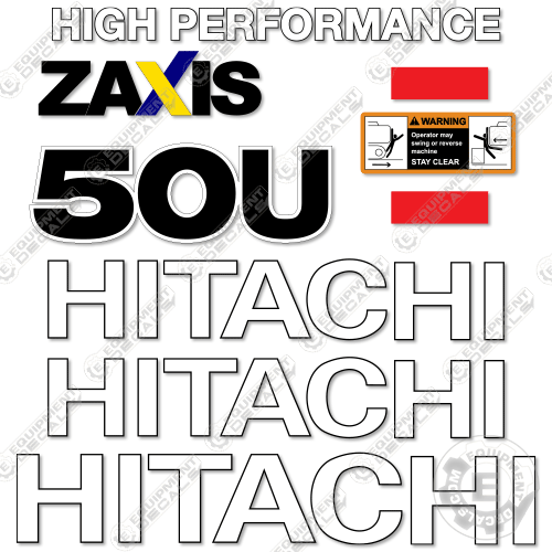 Fits Hitachi 50U-5N Decal Kit ZAxis Excavator – Equipment Decals