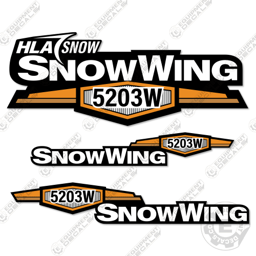 Fits HLA Snow Wing 5203W Decal Kit Plow – Equipment Decals