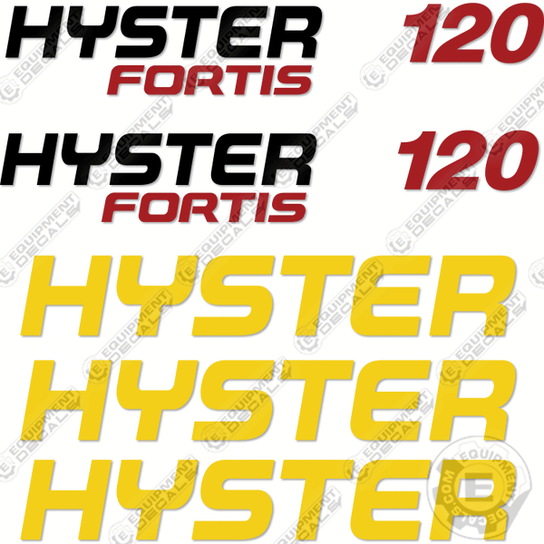 Fits Hyster S120FTS Decal Kit Forklift (NO WARNINGS) – Equipment Decals