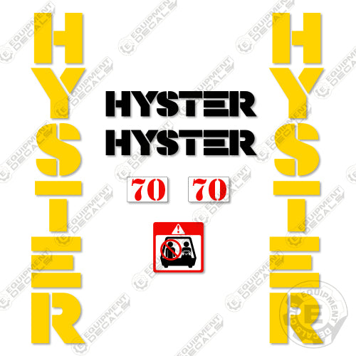 Fits Hyster 70 Decal Kit Forklift – Equipment Decals