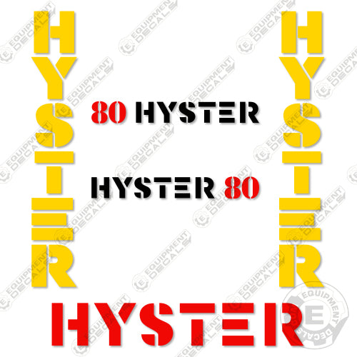 Fits Hyster H80XL Decal Kit Forklift – Equipment Decals