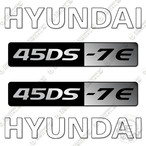 Fits Hyundai 45DS-7E Decal Kit Forklift – Equipment Decals