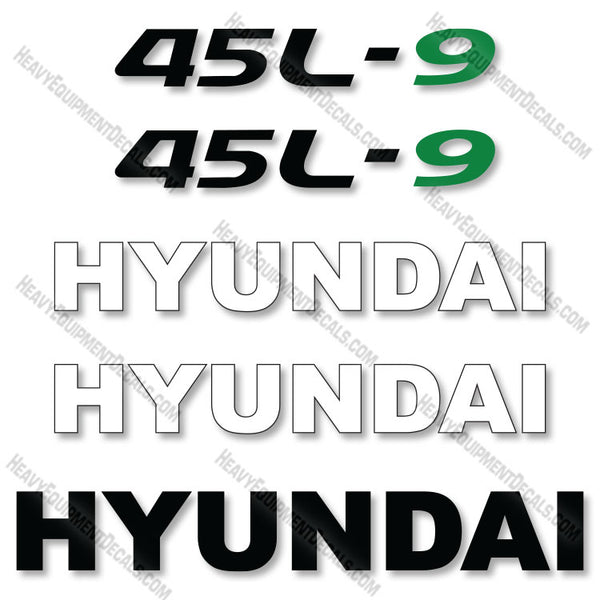 Hyundai 45L-9 Decal Kit Forklift – Equipment Decals